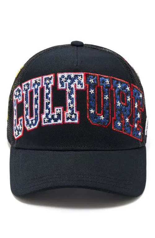 CULT OF INDIVIDUALITY Mesh Back Trucker Baseball Cap - Black