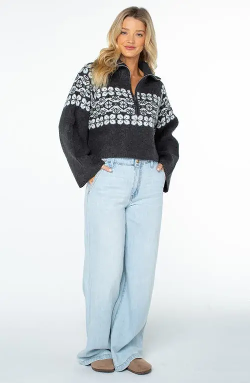 Roxy Cedar Grove Quarter Zip Sweater - Phantom