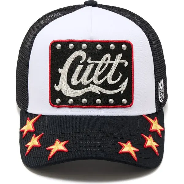 CULT OF INDIVIDUALITY Mesh Back Trucker Baseball Cap - White