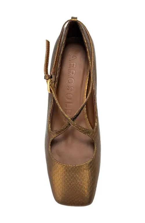 Aerosoles Irisa Faux Leather Mary Jane Pump - Bronze