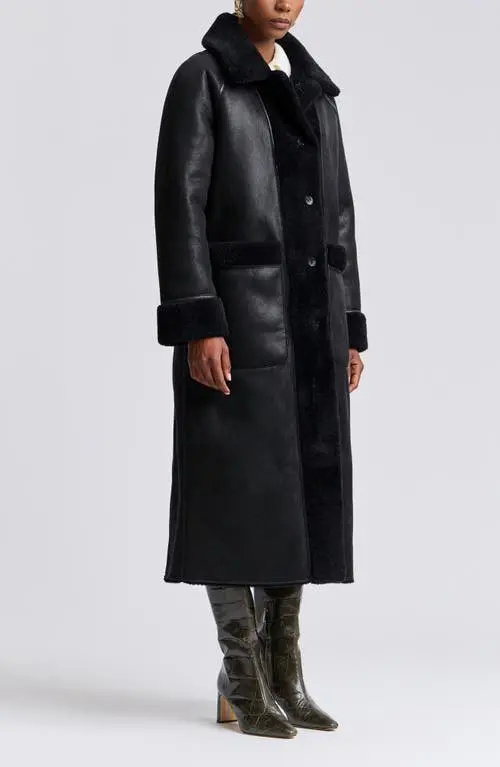 Avec Les Filles Reversible Faux Fur Maxi Coat
