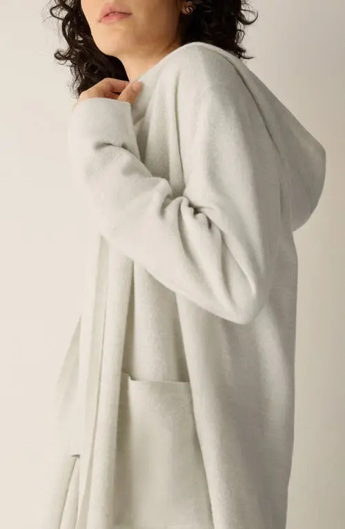 Eileen Fisher Hooded Wool Cardigan - Plaster