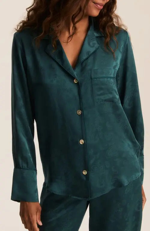 PETITE PLUME Mulberry Silk Jacquard Pajamas