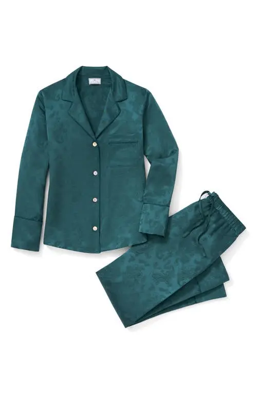 PETITE PLUME Mulberry Silk Jacquard Pajamas