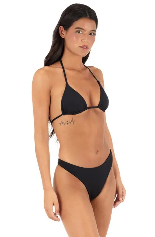 Hurley Solid Tanga Bikini Bottoms - Black