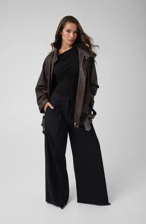 Guess Belted Leather Jacket