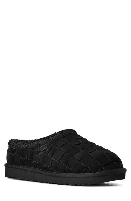 UGG Tasman Woven Leather Slipper - Black