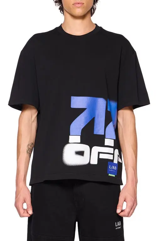 L/AB C/O OFF-WHITE Off Stacked Cotton Graphic T-shirt