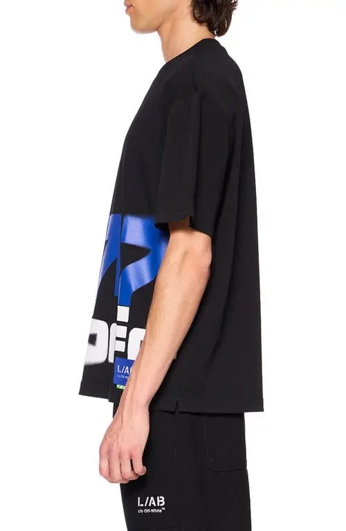 L/AB C/O OFF-WHITE Off Stacked Cotton Graphic T-shirt