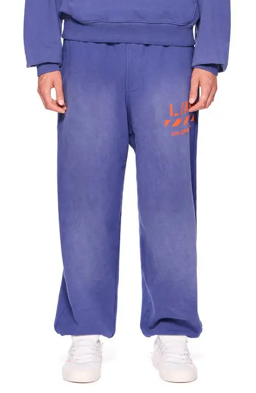 L/AB C/O OFF-WHITE Diag Garment Cotton Washed Joggers - Blue