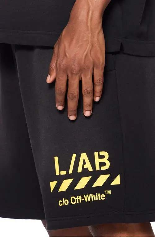 L/AB C/O OFF-WHITE Diag Garment Wash Shorts
