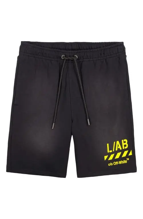L/AB C/O OFF-WHITE Diag Garment Wash Shorts