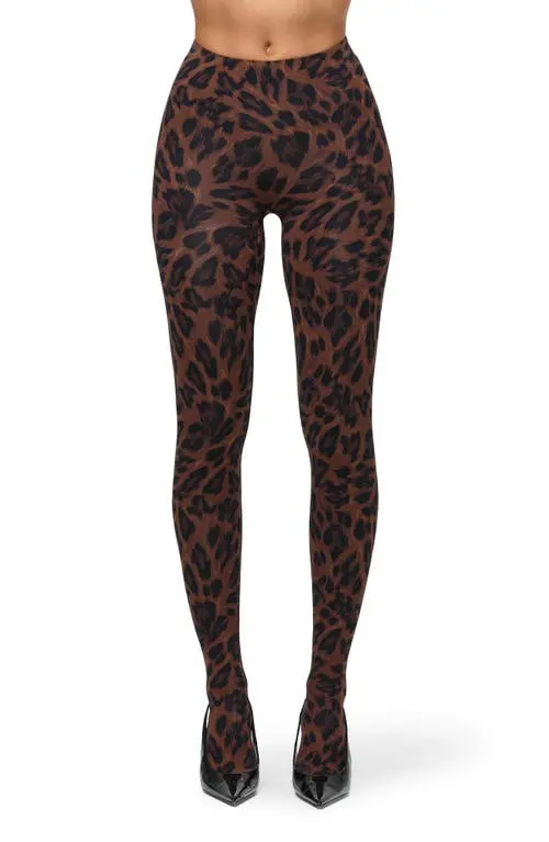 Naked Wardrobe Naked Print Closed-toe Leggings - Brushed Leopard