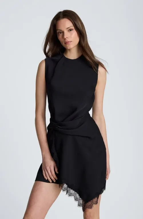 KENNETH COLE COLLECTION Lace Hem Asymmetric Minidress