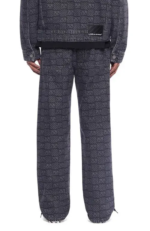 L/AB C/O OFF-WHITE Logo Print Jeans