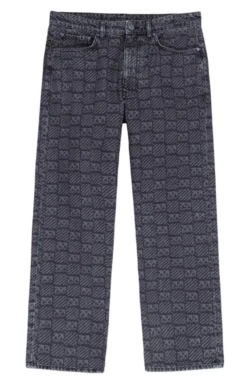 L/AB C/O OFF-WHITE Logo Print Jeans