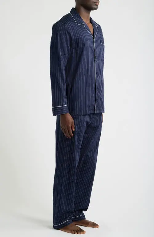 Majestic International Chalkstriped Sateen Pajamas
