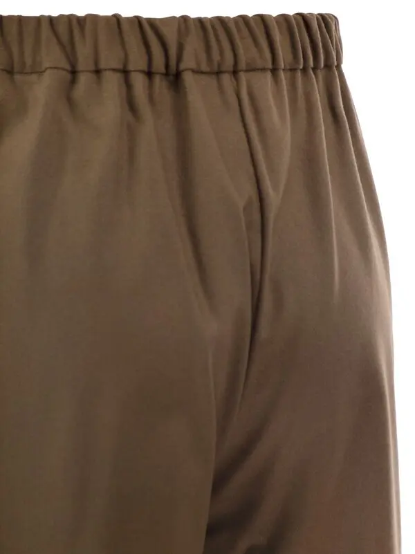 Max Mara Smmfloria Virgin Wool Stretch Trousers With Drawstring Waist