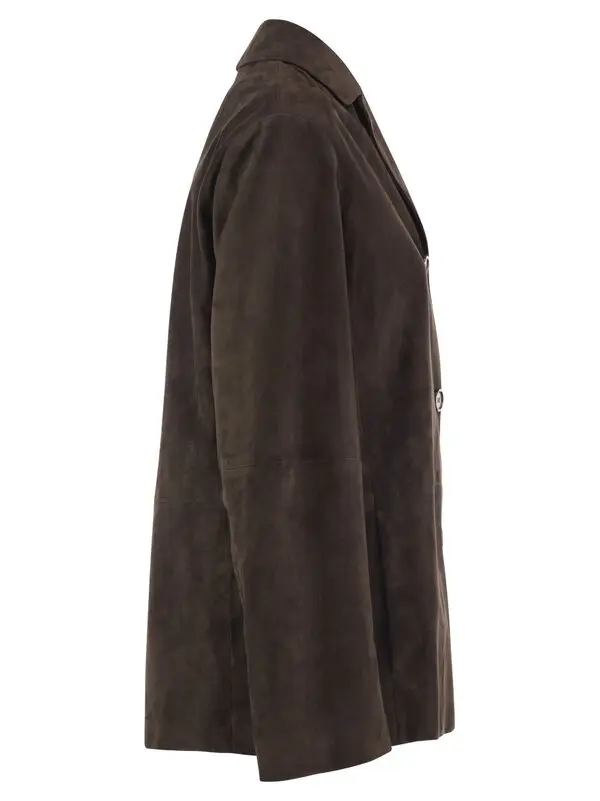 Max Mara Smmancora Single-breasted Suede Jacket