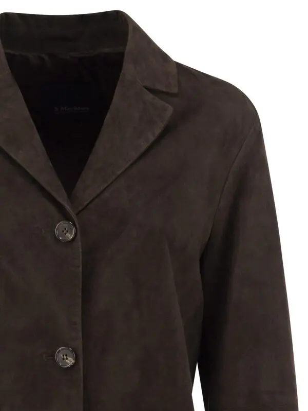 Max Mara Smmancora Single-breasted Suede Jacket