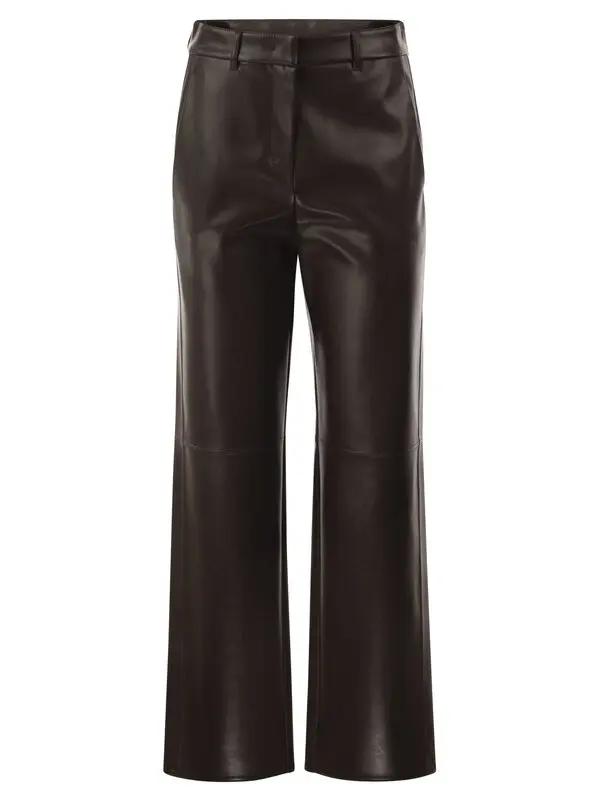 Max Mara Smmsospiro Faux Leather Flare Trousers