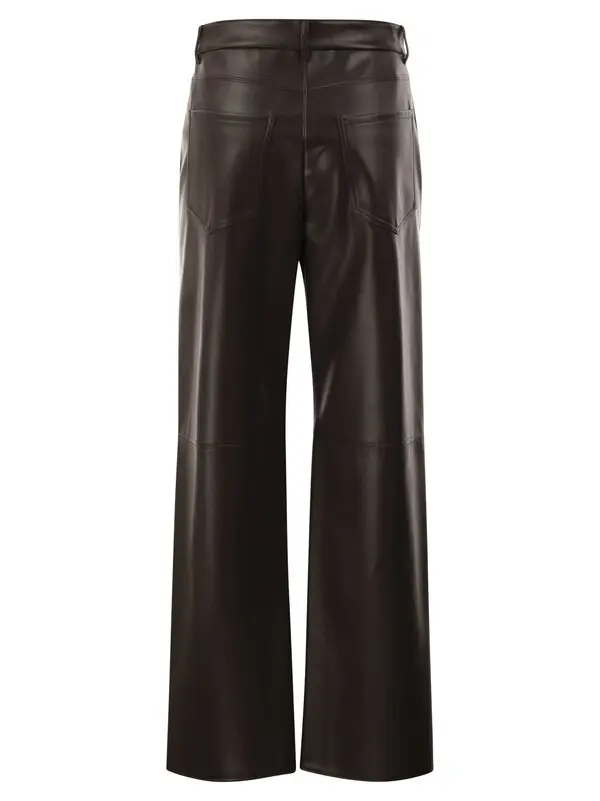 Max Mara Smmsospiro Faux Leather Flare Trousers