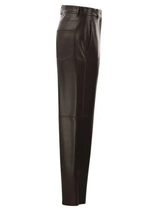 Max Mara Smmsospiro Faux Leather Flare Trousers