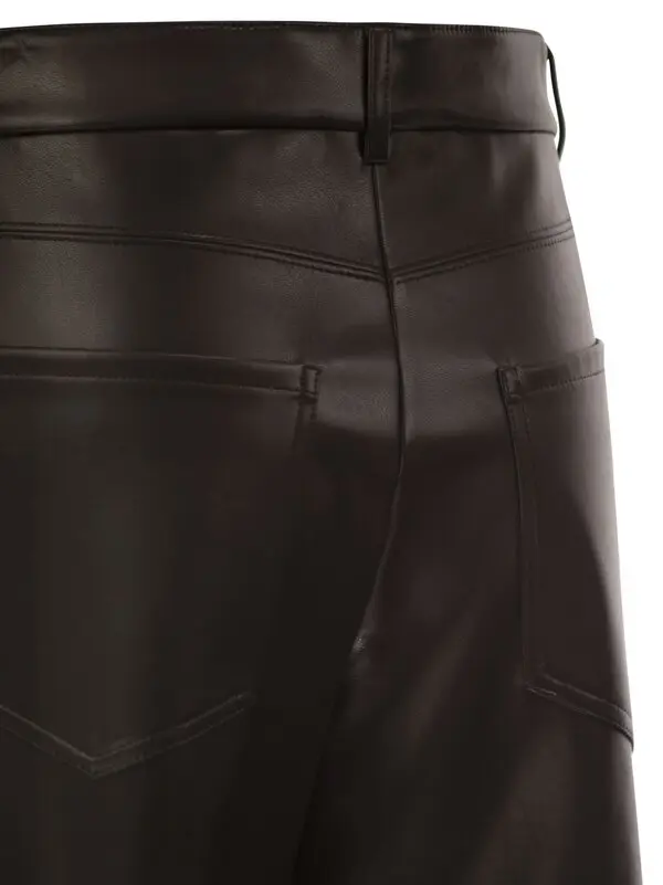 Max Mara Smmsospiro Faux Leather Flare Trousers