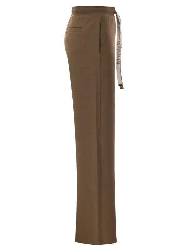 Max Mara Smmbali Wide Jersey Trousers - Brown