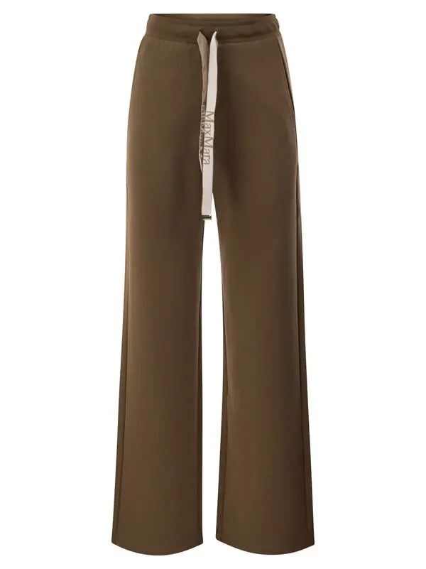 Max Mara Smmbali Wide Jersey Trousers - Brown