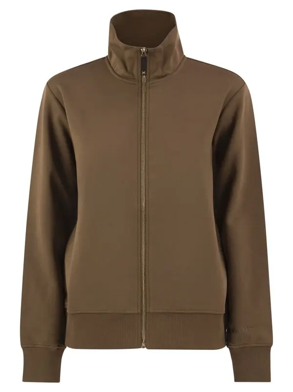Max Mara Smmcarezza High-neck Zip-up Sweatshirt - Brown