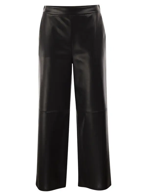 Max Mara Smmamati Wide-leg Faux Leather Trousers - Black