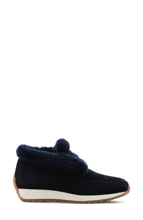 275 CENTRAL Quebec Faux Fur Trim Bootie - Navy