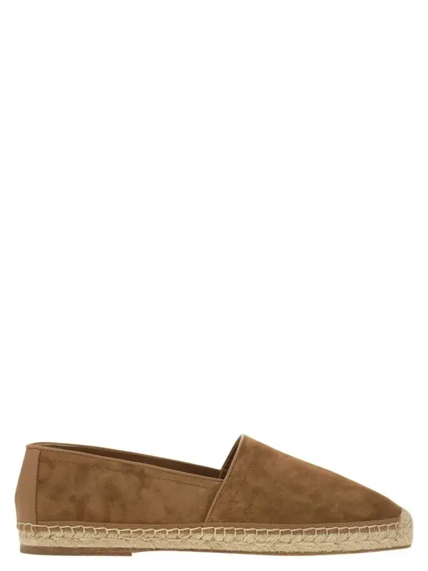 Brunello Cucinelli Washed Suede Espadrilles With Beading