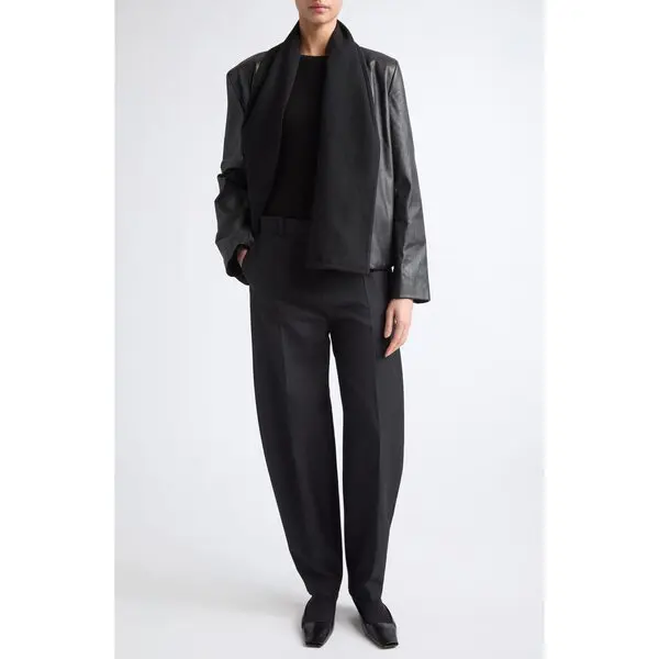 TOTEME Scarf Leather Jacket - Black