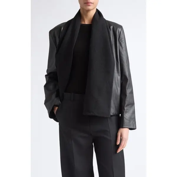 TOTEME Scarf Leather Jacket - Black