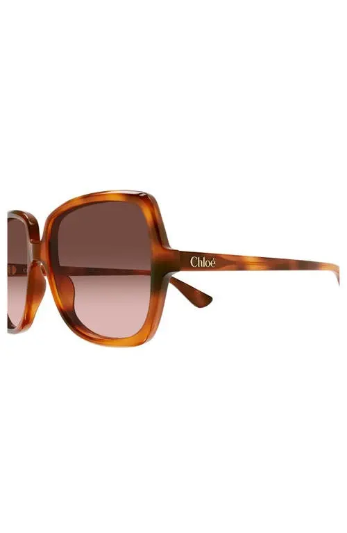 Chloé 59mm Square Gradient Sunglasses