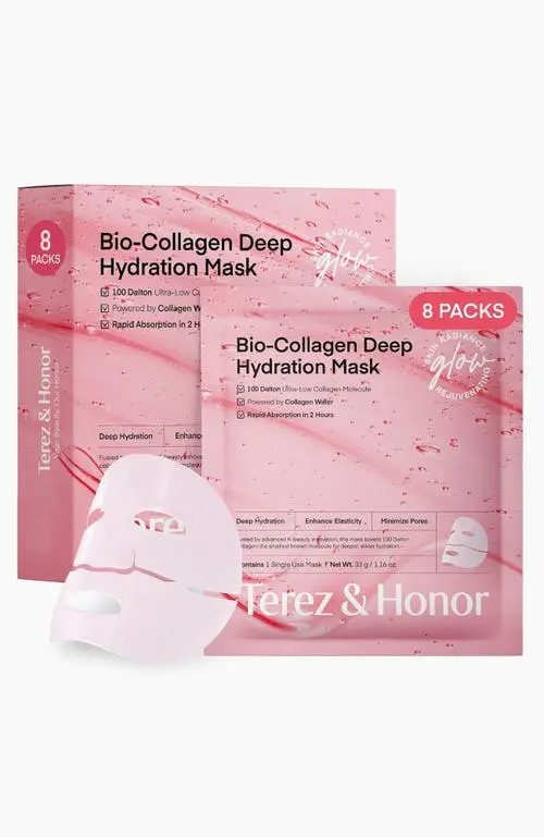 TEREZ & HONOR Bio-collagen Deep Hydration Mask - 8pc.