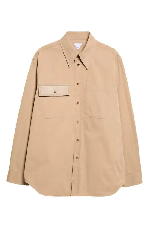 Bottega Veneta Cotton Gabardine Shirt - Hemp