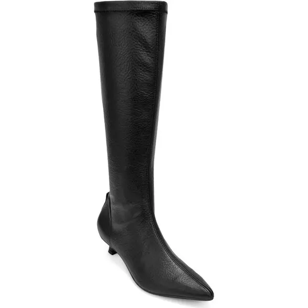 Aerosoles Richie Faux Leather Knee High Boot - Black