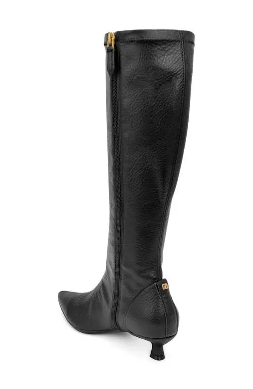 Aerosoles Richie Faux Leather Knee High Boot - Black