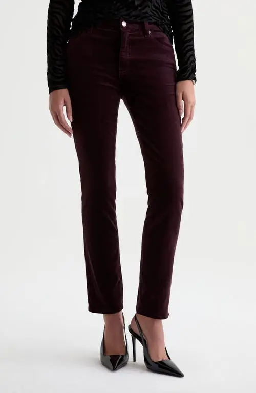 Ag Mari Mid Rise Slim Straight Leg Velvet Jeans