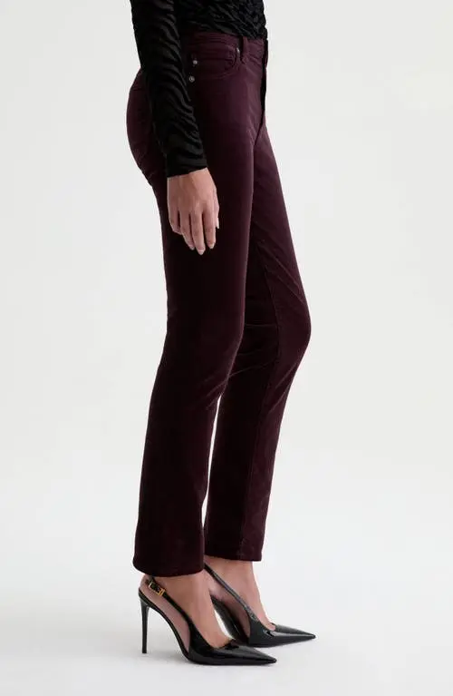 Ag Mari Mid Rise Slim Straight Leg Velvet Jeans