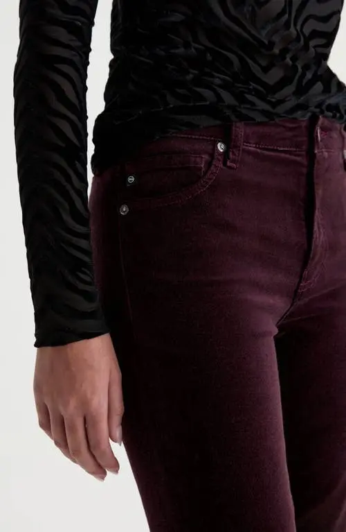 Ag Mari Mid Rise Slim Straight Leg Velvet Jeans