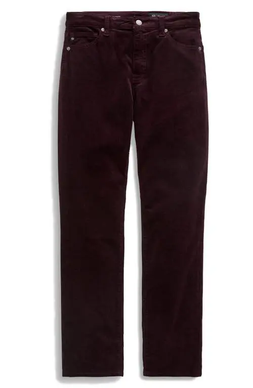 Ag Mari Mid Rise Slim Straight Leg Velvet Jeans