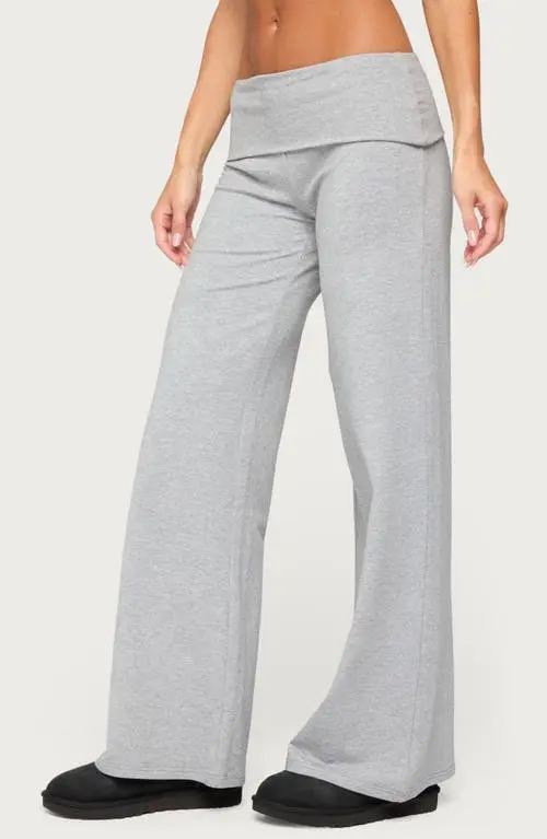 EDIKTED Angel Energy Foldover Waistband Wide Leg Pants