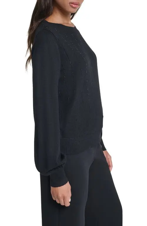 Karl Lagerfeld Paris Sequin Striped Sweater