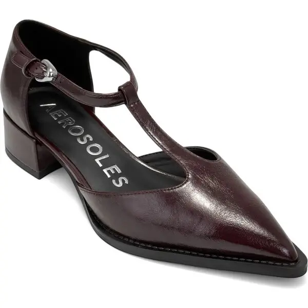 Aerosoles Mona Faux Leather T-strap Pump - Fig
