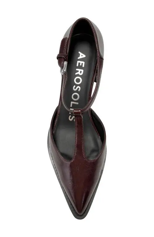 Aerosoles Mona Faux Leather T-strap Pump - Fig