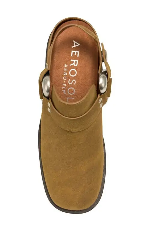Aerosoles Maya Faux Leather Slingback Bootie - Walnut